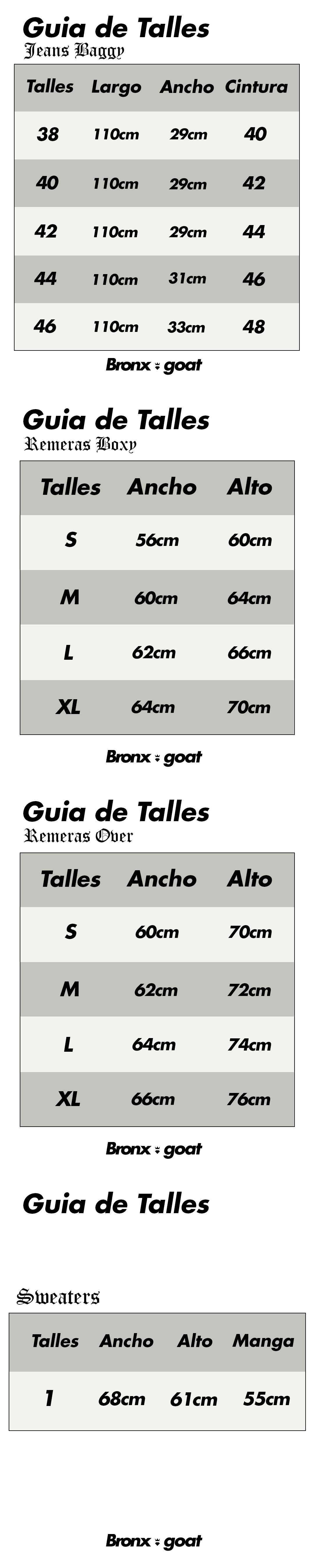Guía de talles